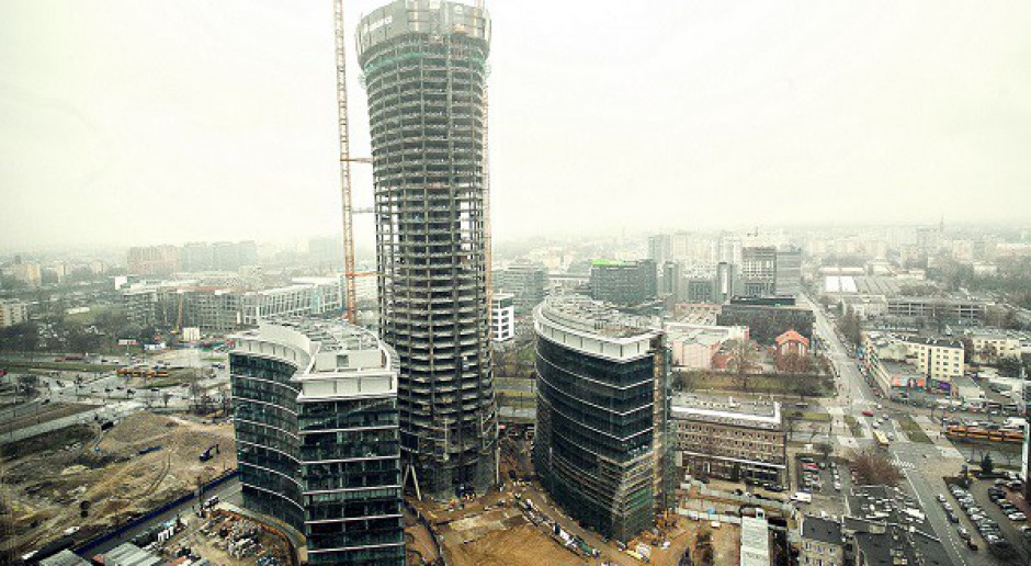 Świąteczna iluminacja... Warsaw Spire