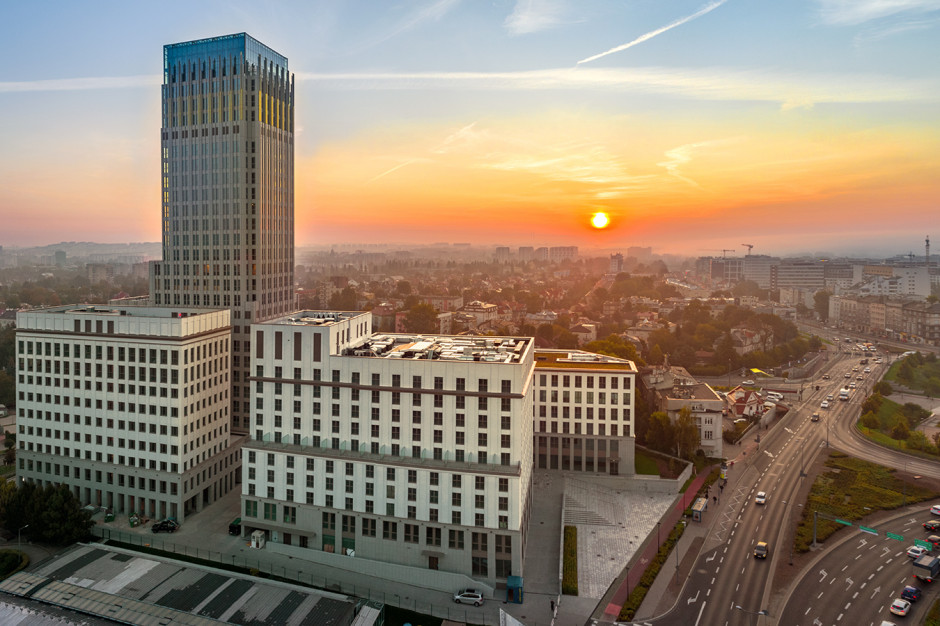 Unity Centre z widokiem na Kraków